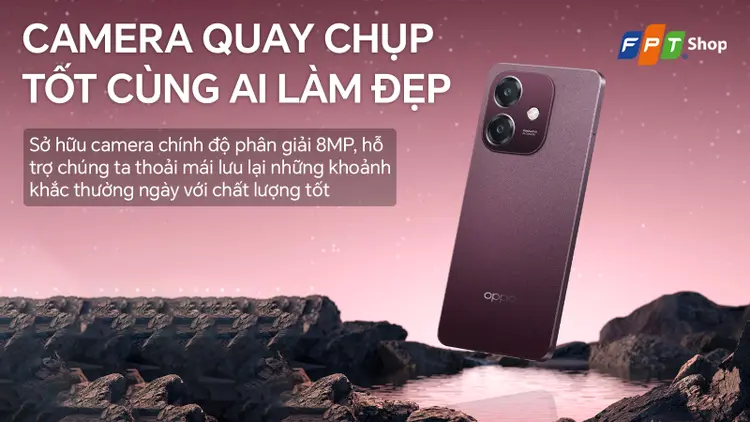 Điện thoại OPPO A5i 4GB/64GB chính hãng, giá rẻ, góp 0%