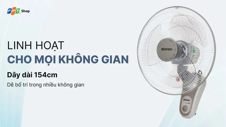 Quạt treo tường Senko TC1626 chính hãng | Bền bỉ, giá rẻ