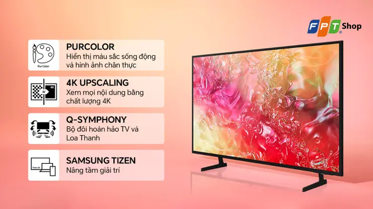 Smart Tivi Samsung UA43DU7000 4K 43 Inch giá tốt, giao ngay