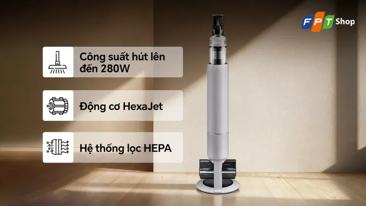 Máy hút bụi không dây Samsung VS80F28DBP/SV chính hãng, giá rẻ