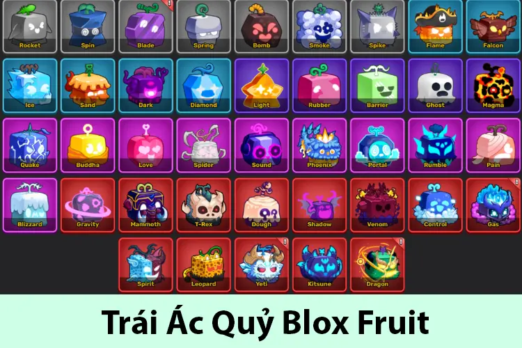Trái Ác Quỷ Blox Fruit là gì? Vai trò trong Blox Fruits