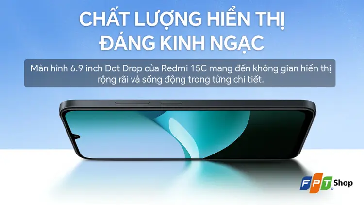Xiaomi Redmi 15C chính hãng, giá tốt, góp 0%