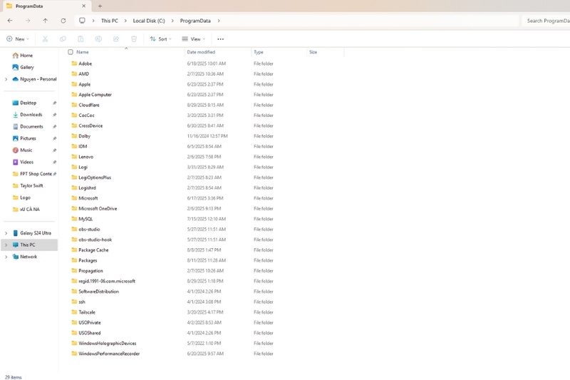 Thư mục ProgramData trên Windows là gì? Vai trò thực sự của nó trong hệ điều hành