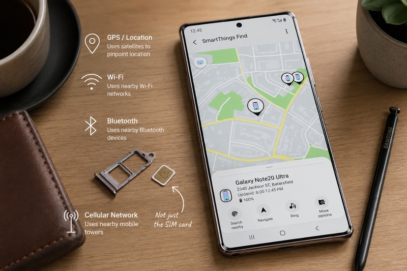 Điện thoại Samsung tháo SIM có định vị được không? Điều kiện và cách ...