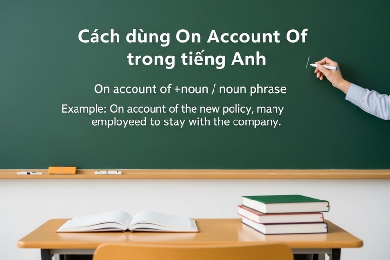 On account of là gì? Ý nghĩa, cấu trúc và cách dùng chính xác trong ...