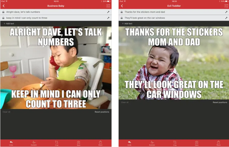 Khám phá 3 ứng dụng tạo nhanh meme trên iPhone, tạo ảnh meme hài hước ...