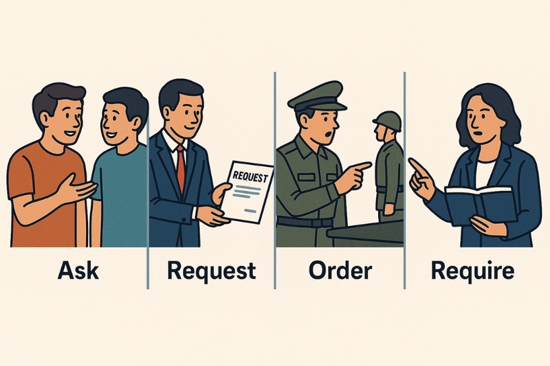 Request là gì? Ý nghĩa, cấu trúc và phân biệt với ask, order, require