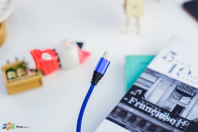 Cáp 2 trong 1 Type C-Micro 1m ivalue Knit (xanh)