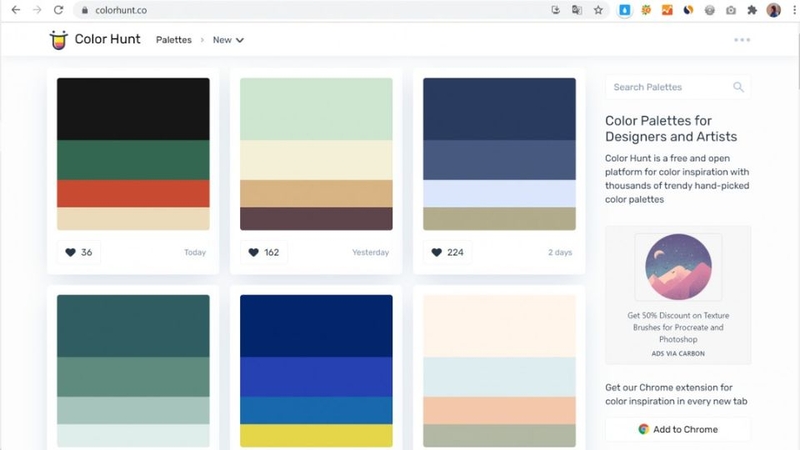 Color Hunt: Công cụ chọn màu hữu ích dành cho nhà thiết kế