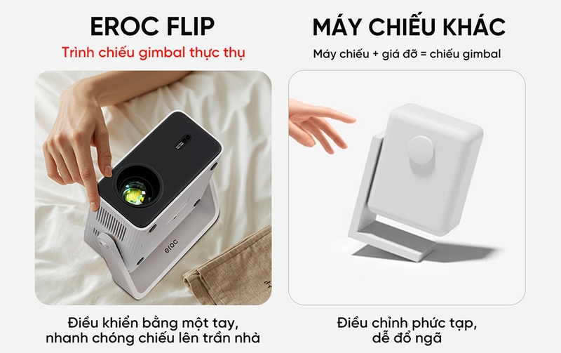 Máy chiếu Eroc Flip | Hiện đại, độ phân giải full HD, giá rẻ