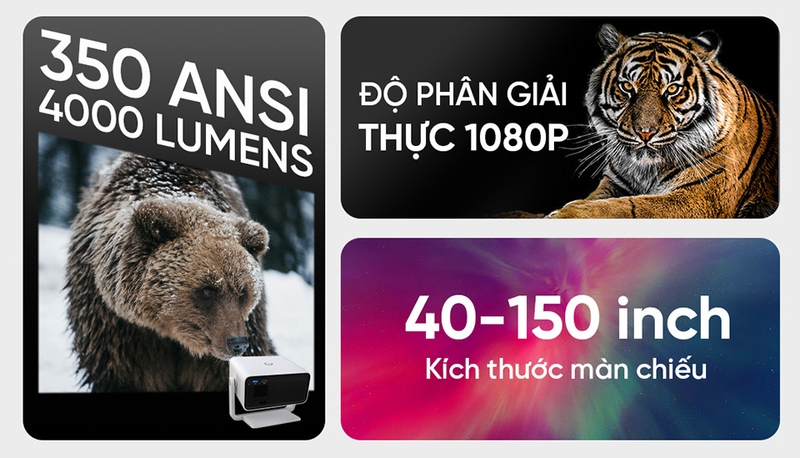 Máy chiếu Eroc Flip | Hiện đại, độ phân giải full HD, giá rẻ