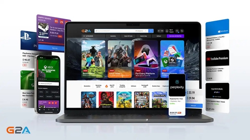 G2A: Khám phá sàn thương mại điện tử game giá rẻ cho gamer