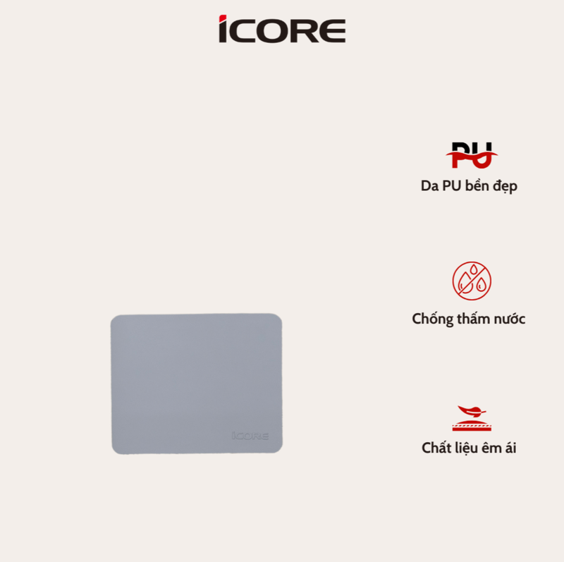 Miếng lót chuột iCore | Di chuột mượt, giá tốt, giao nhanh