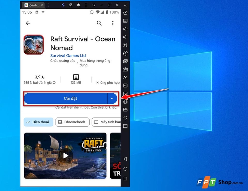 Cách tải về game Raft Survival - Ocean Nomad trên máy tính