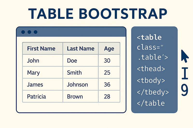 Hướng dẫn Table Bootstrap chi tiết từ cơ bản đến nâng cao cho người mới bắt đầu