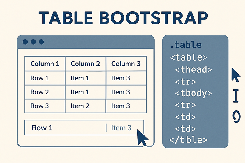 Hướng dẫn Table Bootstrap chi tiết từ cơ bản đến nâng cao cho người mới bắt đầu