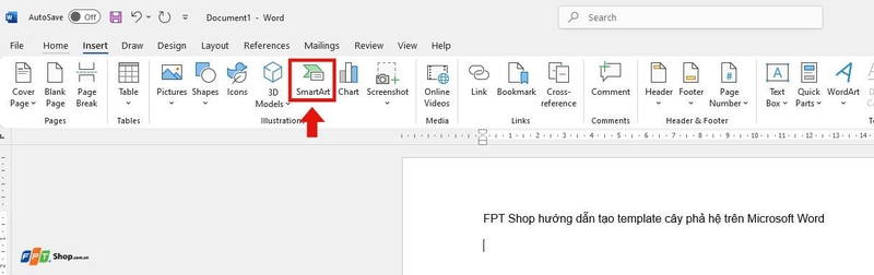 Cách tạo template cây phả hệ có sẵn trên Microsoft Word siêu dễ