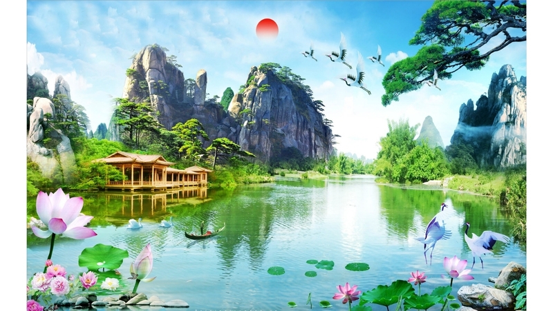 Tuyển tập 100+ mẫu tranh phong cảnh thiên nhiên, làng quê