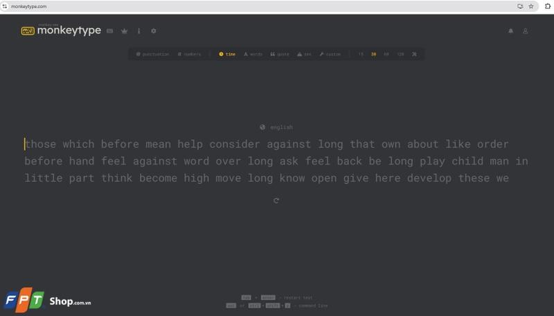 Khám phá MonkeyType - Luyện gõ siêu tốc, nâng tầm kỹ năng đánh máy