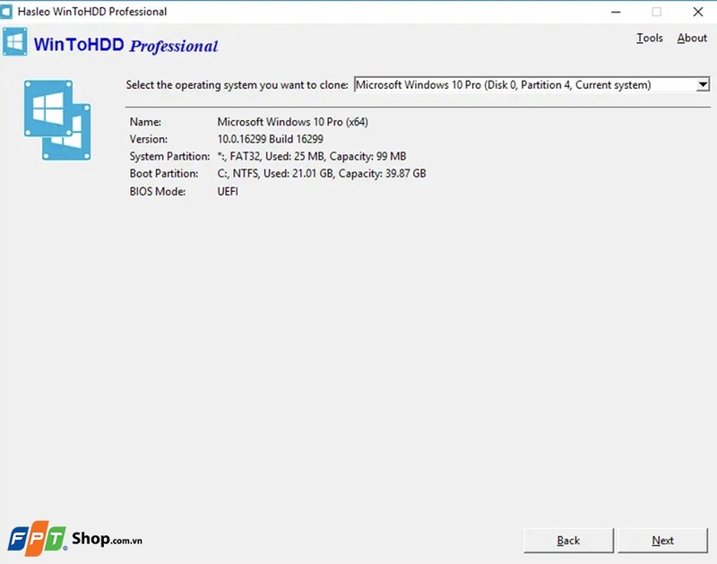 Hướng dẫn sử dụng WinToHDD để cài Windows nhanh chóng và an toàn