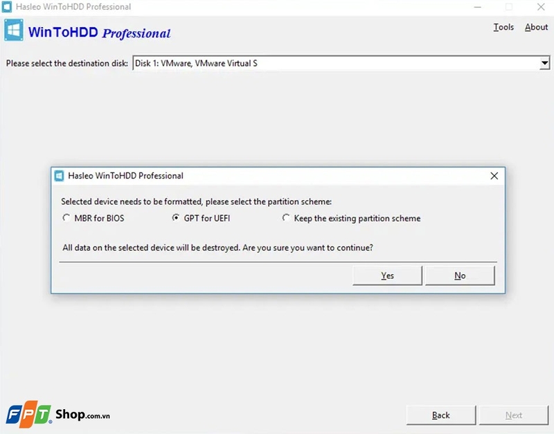 Hướng dẫn sử dụng WinToHDD để cài Windows nhanh chóng và an toàn