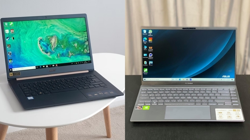 So sánh Acer Swift 5 và Asus Zenbook 14 OLED: Máy nào đáng xuống tiền?