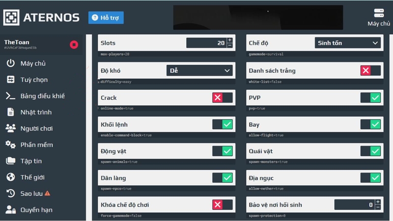 Aternos server: Hướng dẫn tạo miễn phí, dễ dàng và an toàn