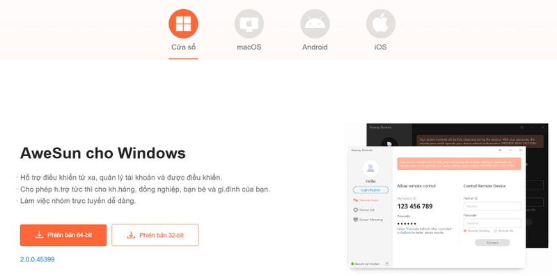 AweSun - Điều khiển máy tính từ xa qua điện thoại di động an toàn và ...