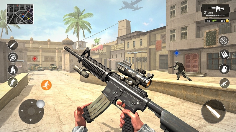 Trò chơi bắn súng nhảy dù 3D, game sinh tồn không cần WiFi