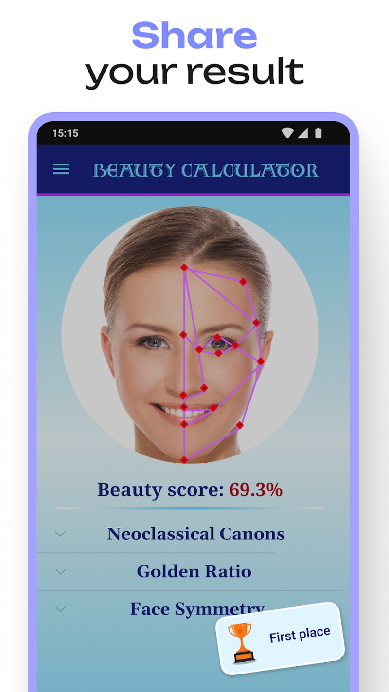 Beauty Calculator Pretty Scale: Phân tích & đánh giá khuôn mặt