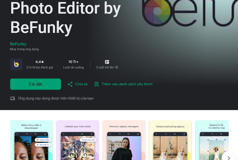 Khám phá BeFunky, ứng dụng chỉnh sửa và làm đẹp ảnh trên điện thoại với kho hiệu ứng phong phú