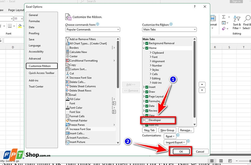 Cách bật tab Developer trong Excel để sử dụng nhiều công cụ tuyệt vời