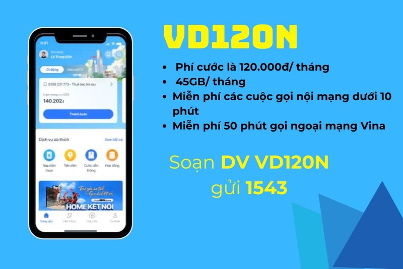 Cách đăng ký gói Thaga Vinaphone 50K 100GB đơn giản