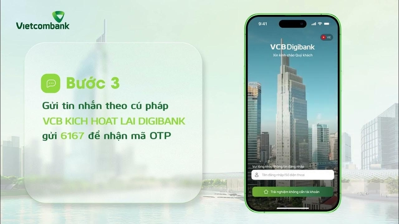 Cách đăng nhập app Vietcombank trên thiết bị mới khi đổi điện thoại