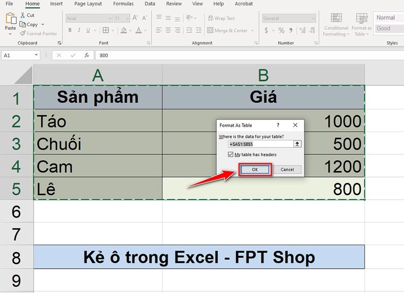 Cách kẻ ô trong Excel: Bí quyết tạo bảng dữ liệu chuyên nghiệp