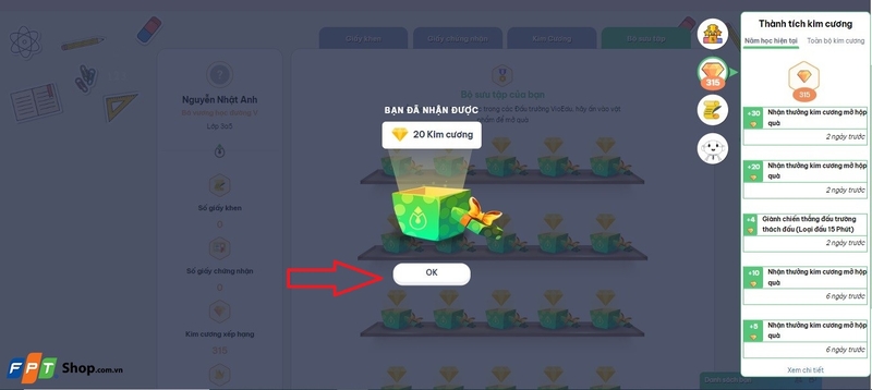 Hướng dẫn các cách kiếm kim cương trên VioEdu hiệu quả nhất