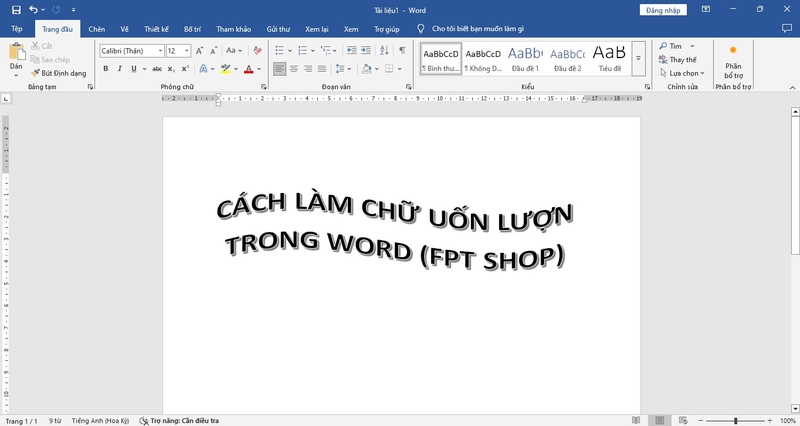 Hướng dẫn cách làm chữ uốn lượn trong Word trên mọi phiên bản