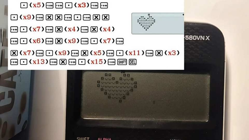 Cách làm hình trái tim trên máy tính Casio đơn giản cho dân toán học