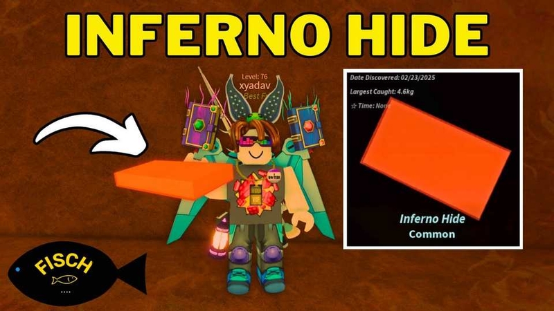 Bật mí những cách lấy Inferno Hide trong Fisch (Roblox) hay nhất