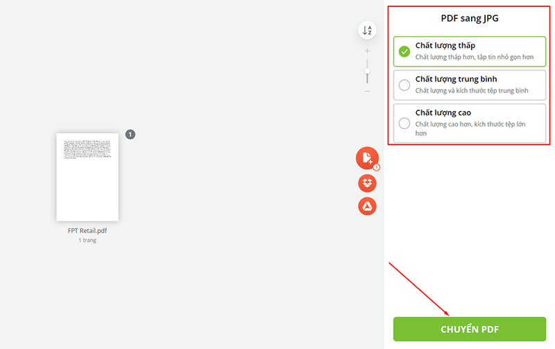 Cách lưu file PDF dưới dạng hình ảnh không cần tải phần mềm