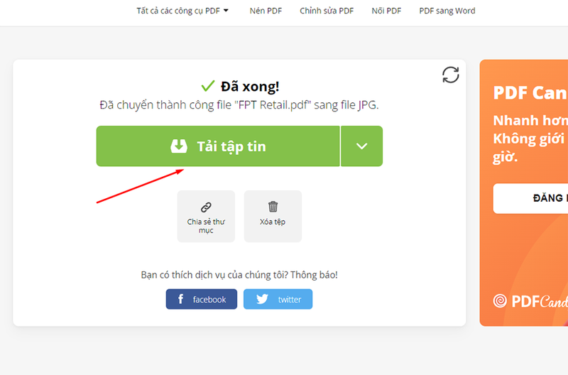 Cách lưu file PDF dưới dạng hình ảnh không cần tải phần mềm