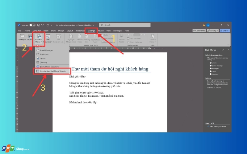 Hướng dẫn cách sử dụng Mail Merge trong Word chi tiết nhất