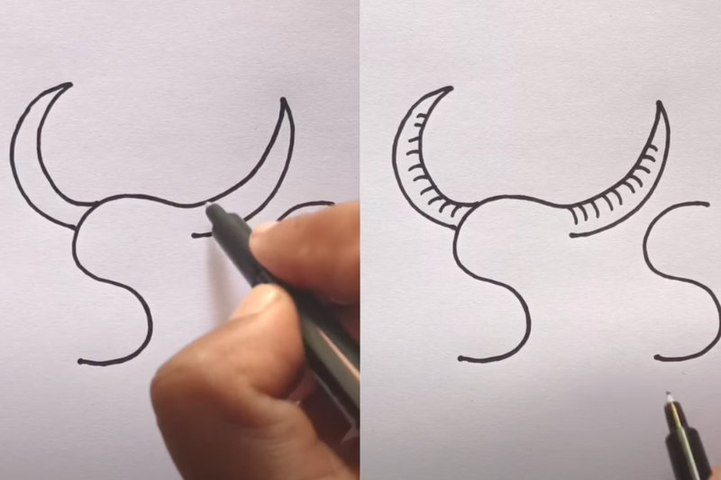 Bật mí cách vẽ con trâu độc đáo bắt đầu với 3 chữ S đầy ấn tượng