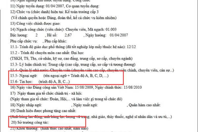 Cách viết sơ yếu lý lịch tự thuật đúng chuẩn, đầy đủ và dễ hiểu