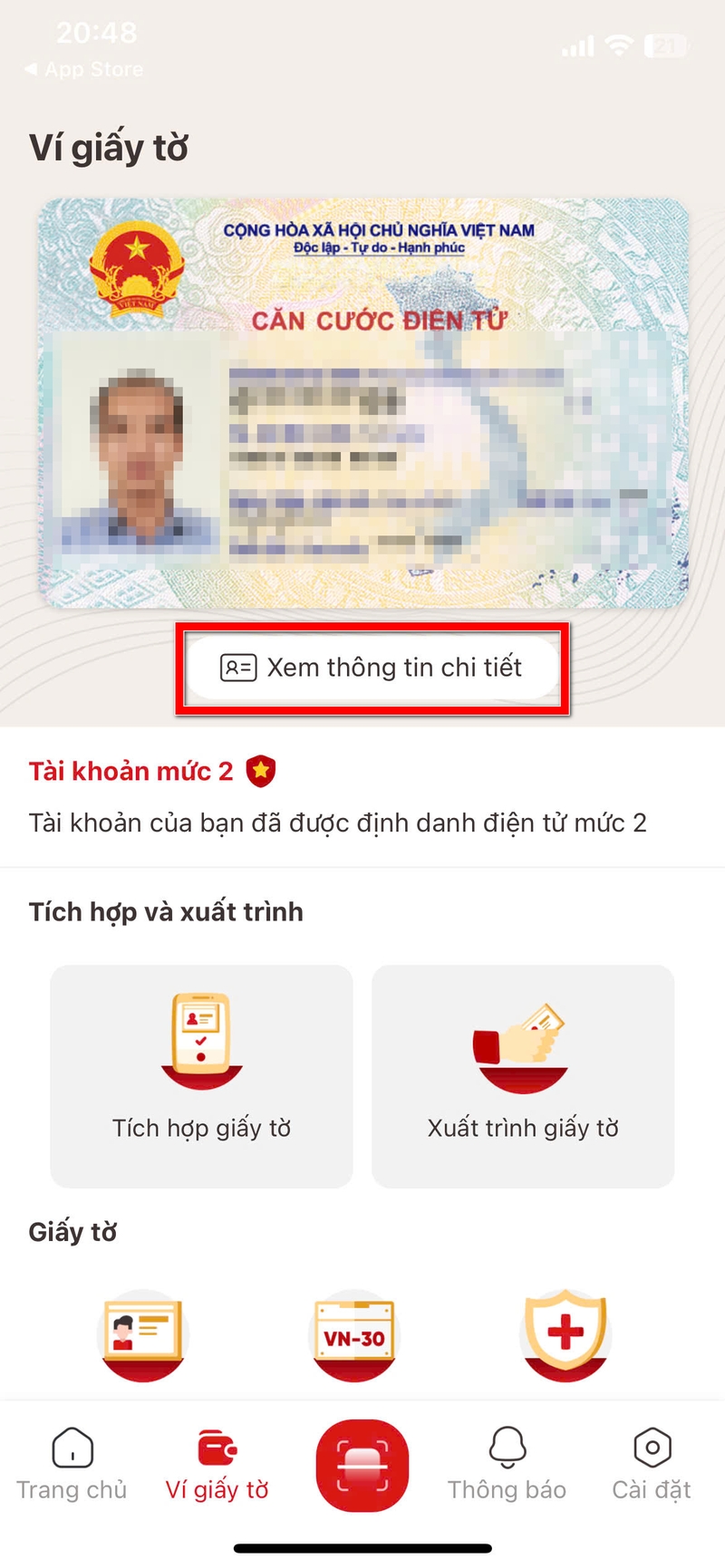 Cách xem mặt sau CCCD trên VNeID để xem lại thông tin quan trọng