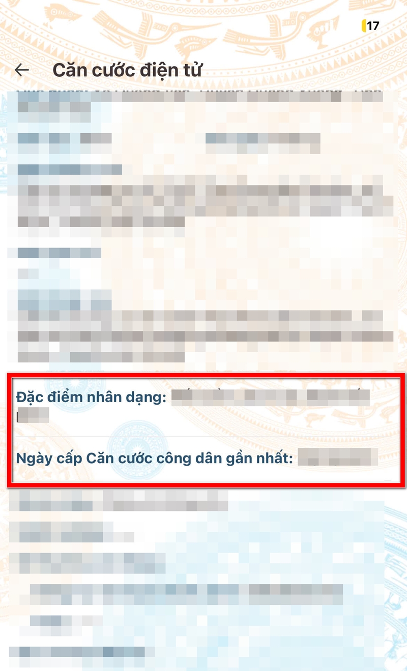 Cách xem mặt sau CCCD trên VNeID để xem lại thông tin quan trọng