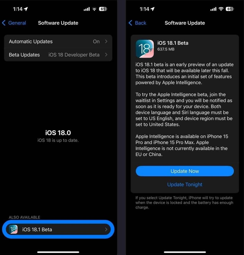 Cách cài đặt iOS 18.1 beta và nhận quyền truy cập sớm vào Apple ...