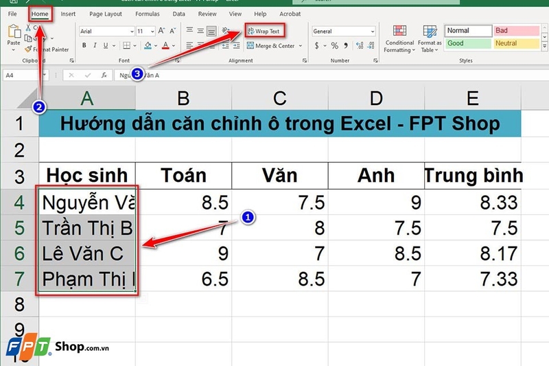 Căn chỉnh ô trong Excel: Thủ thuật giúp tạo bảng tính đẹp mắt