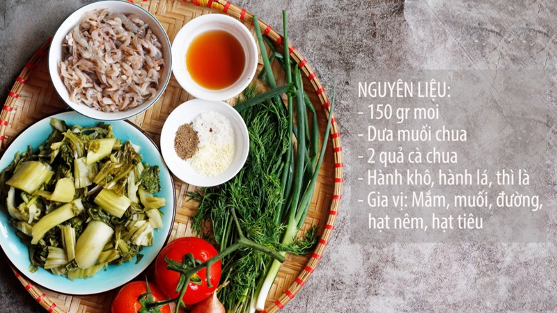 Cách làm món canh moi nấu dưa chua thơm ngon, đơn giản tại nhà