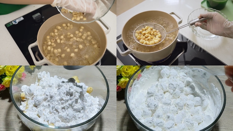 Hướng dẫn cách nấu chè cốm hạt sen đơn giản ngay tại nhà